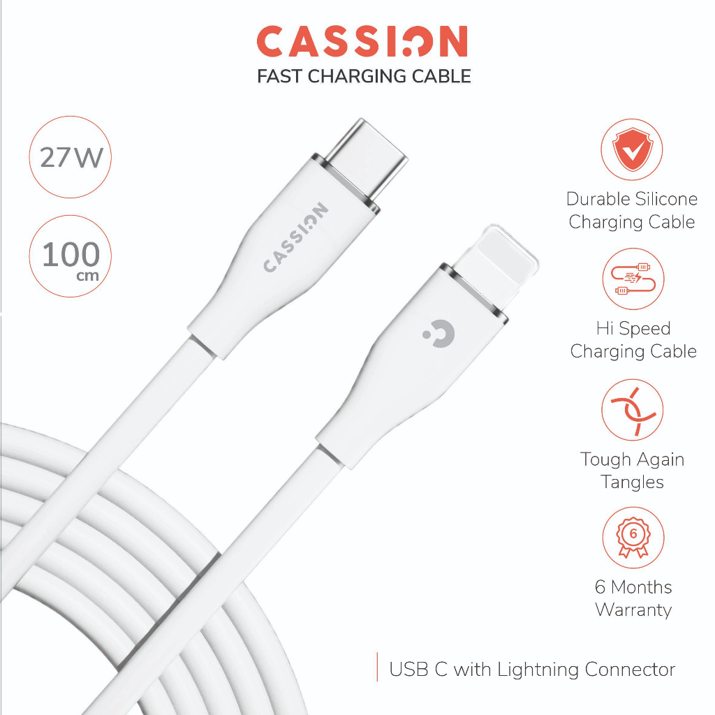 Jual Kabel Charger for iPhone Fast Charging 27W Type C to Lightning ...