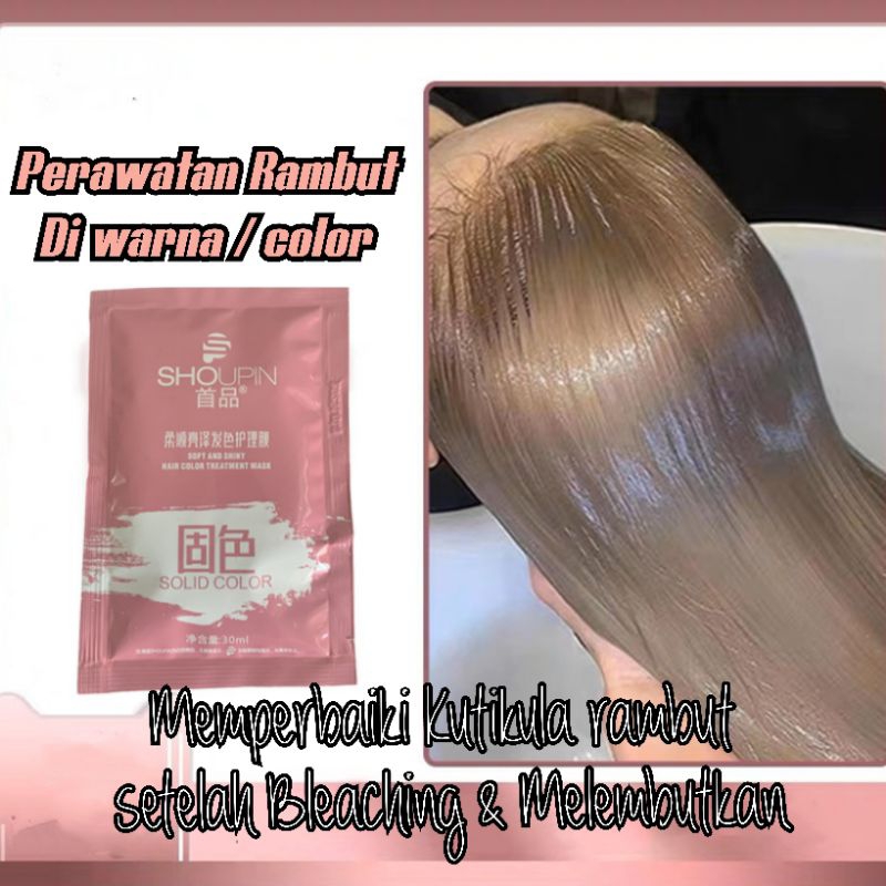 Jual Hair Mask SHOUPIN Saset 30gr masker Rambut Warna Color / Bleaching ...