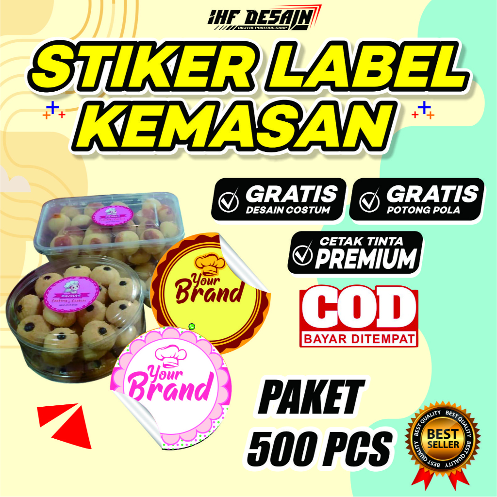 Jual STIKER LABEL KEMASAN PAKET 500 PCS | Shopee Indonesia