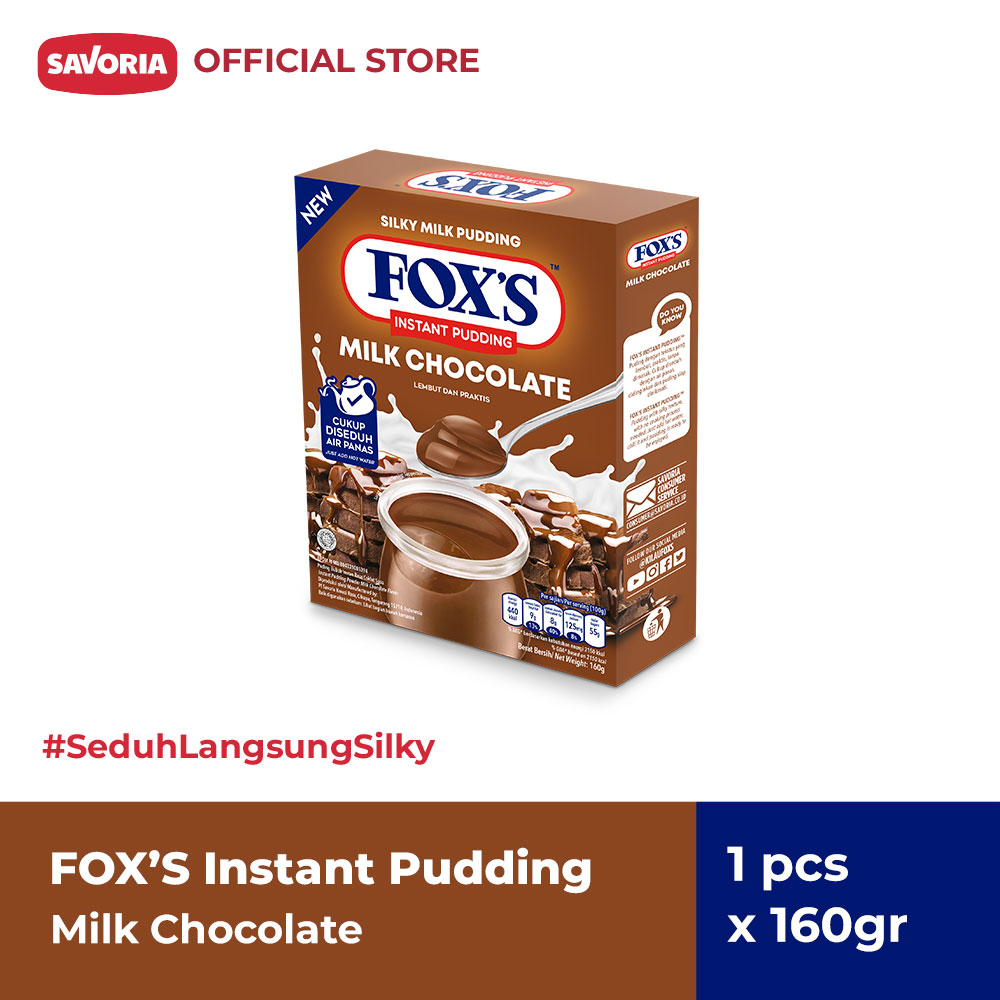 Jual FOX'S Instant Pudding Milk Chocolate Box - Puding Coklat Instan ...