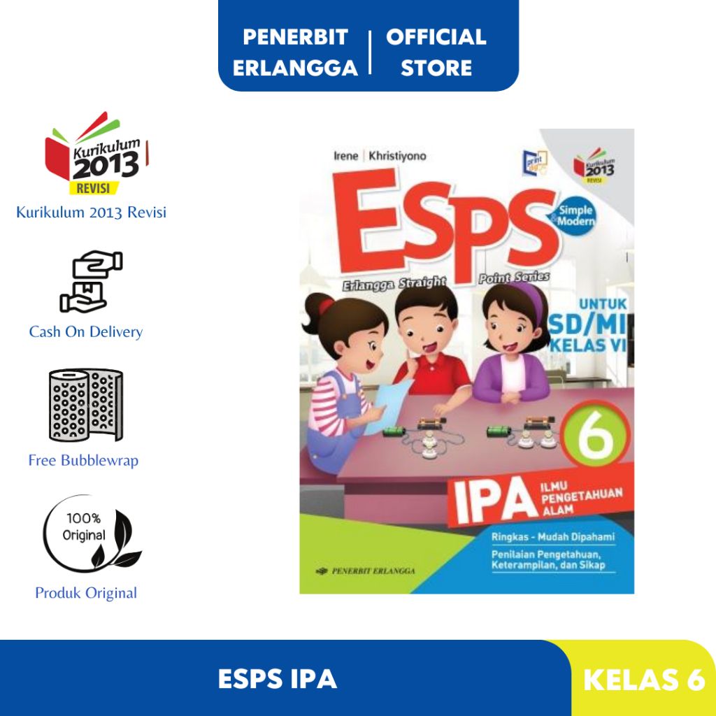 Jual [Erlangga Official] Esps Ipa Sd Kelas 6 Kurikulum 2013 Revisi ...