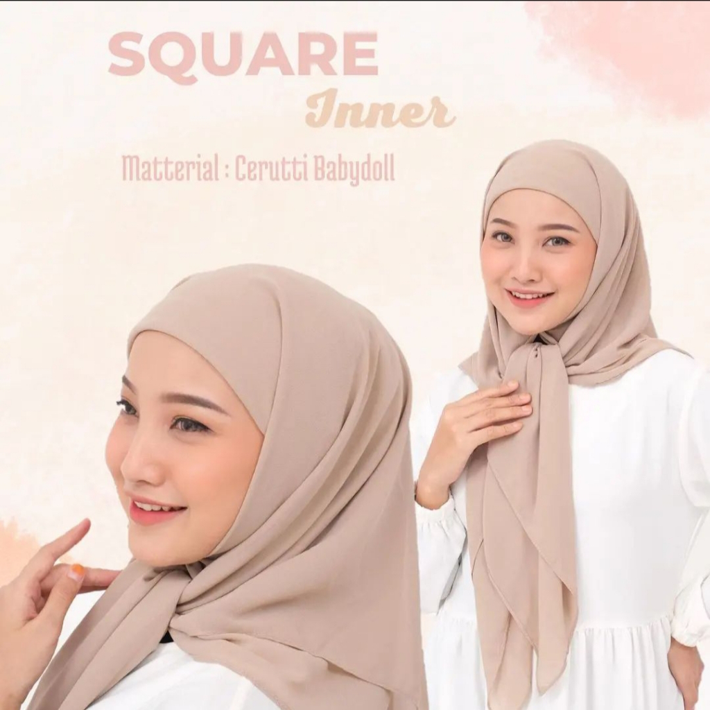 Jual JACE Hijab Segi Empat Instant Inner Premium | Segiempat Inner 2 Layer Ceruty Babydoll Fuji ...