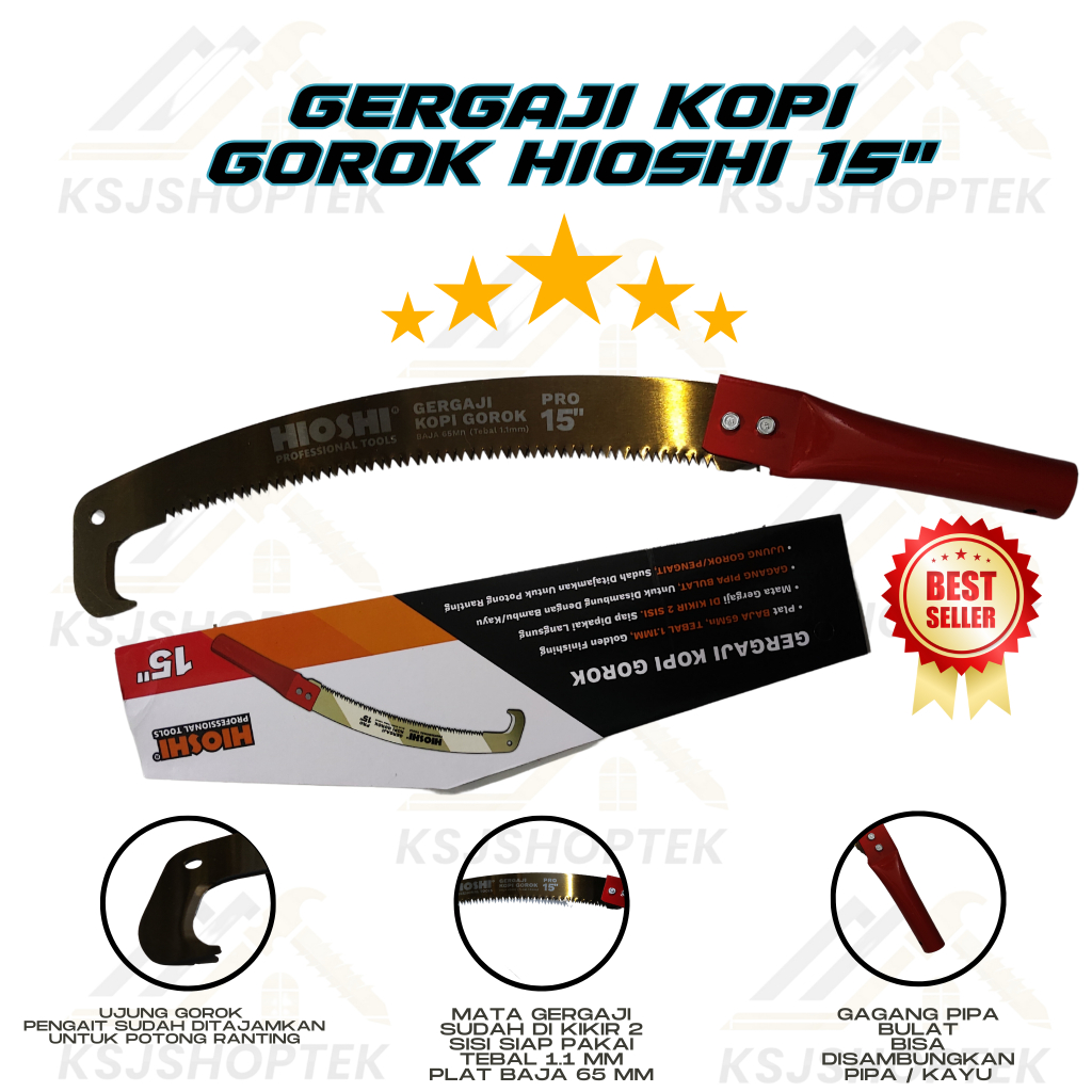Jual GERGAJI DAHAN KAIT HIOSHI KOPI 15" GERGAJI GALAH DAHAN LENGKUNG PRUNING SAW BAJA | Shopee ...