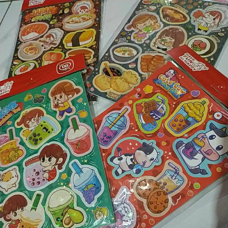 Jual Stiker Busa Aesthetic Food Sticker Makanan Kawaii | Shopee Indonesia