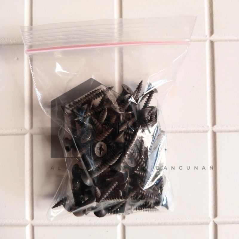 Jual Sekrup gypsum 1", 1 1/4", 1 1/2" skrup gypsum drywall screw sekrup baja 100 pcs | Shopee ...