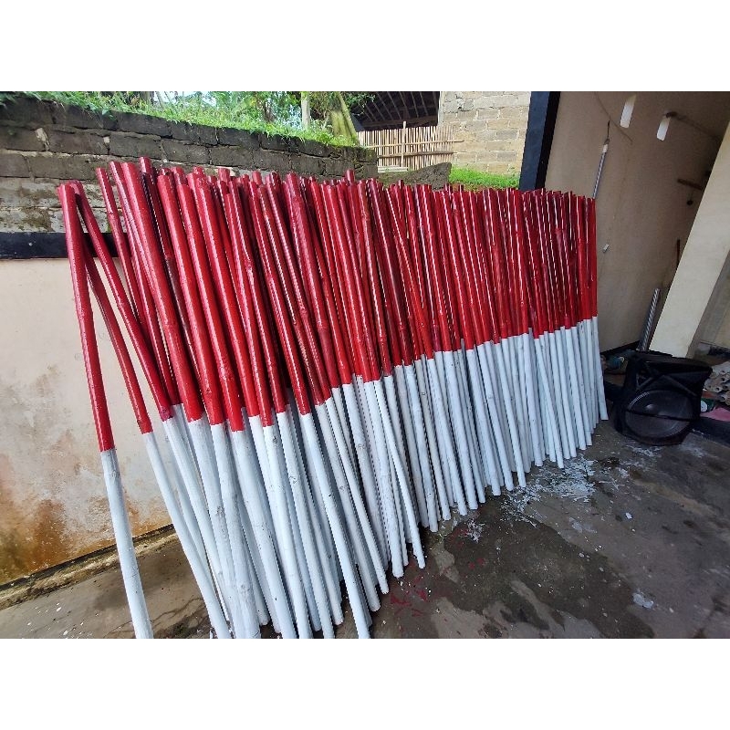 Jual Tongkat Pramuka 160cm Merah Putih Polos Tongkat Toya Bambu Pramuka ...