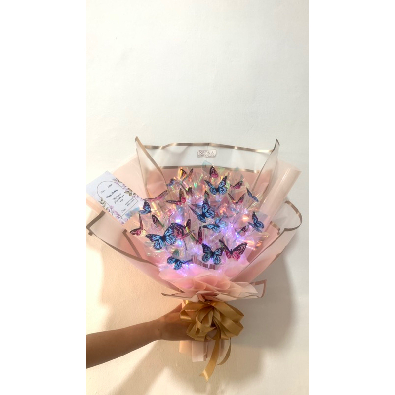 Jual Buket Kupu LED Cantik / Bouqet Butterfly | Shopee Indonesia