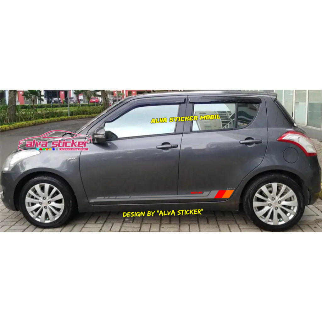 Jual best sticker swift stiker swift list stripe minimalist body mobil ...