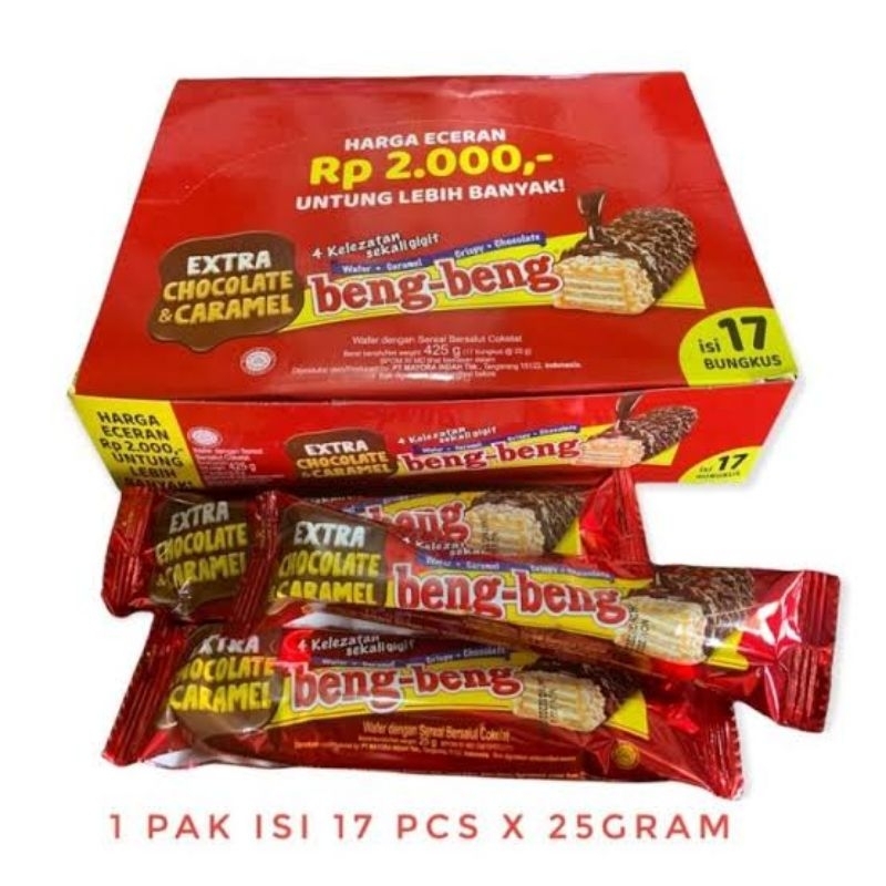 Jual Beng-Beng Chocolate & Caramel (17pcsx25g) | Shopee Indonesia