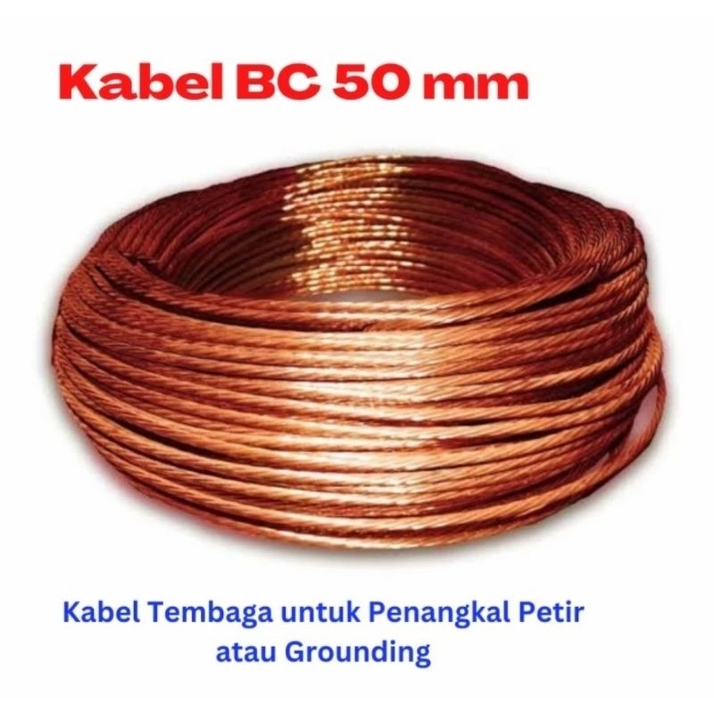 Jual Kabel BC 50mm Harga Eceran Permeter/Kabel Grounding | Shopee Indonesia