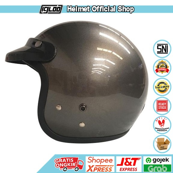 Jual Helm Bogo / helm Retro / Helm Half Face ANT Classico Gunmet Tanpa ...
