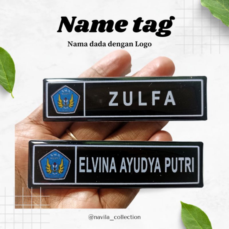 Jual NAME TAG DADA MURAH/FREE DESIGN LOGO | Shopee Indonesia