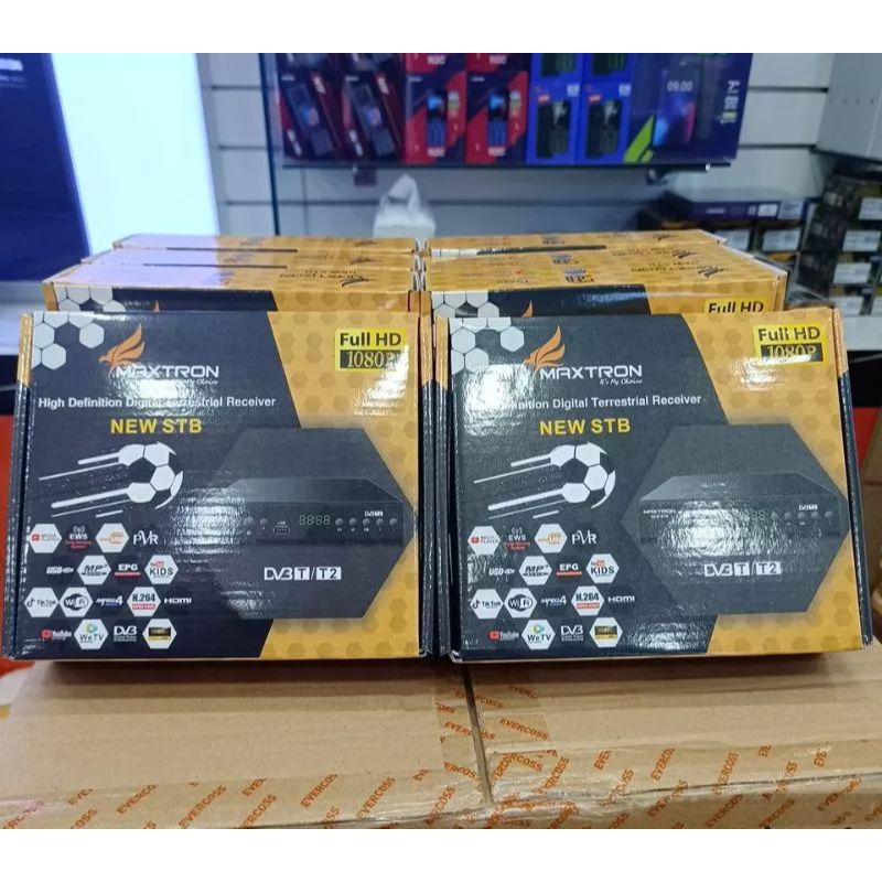 Jual SET TOP BOX MAXTRON DIGITAL TV STB FULLHD DVBT2 GARANSI RESMI 1 ...
