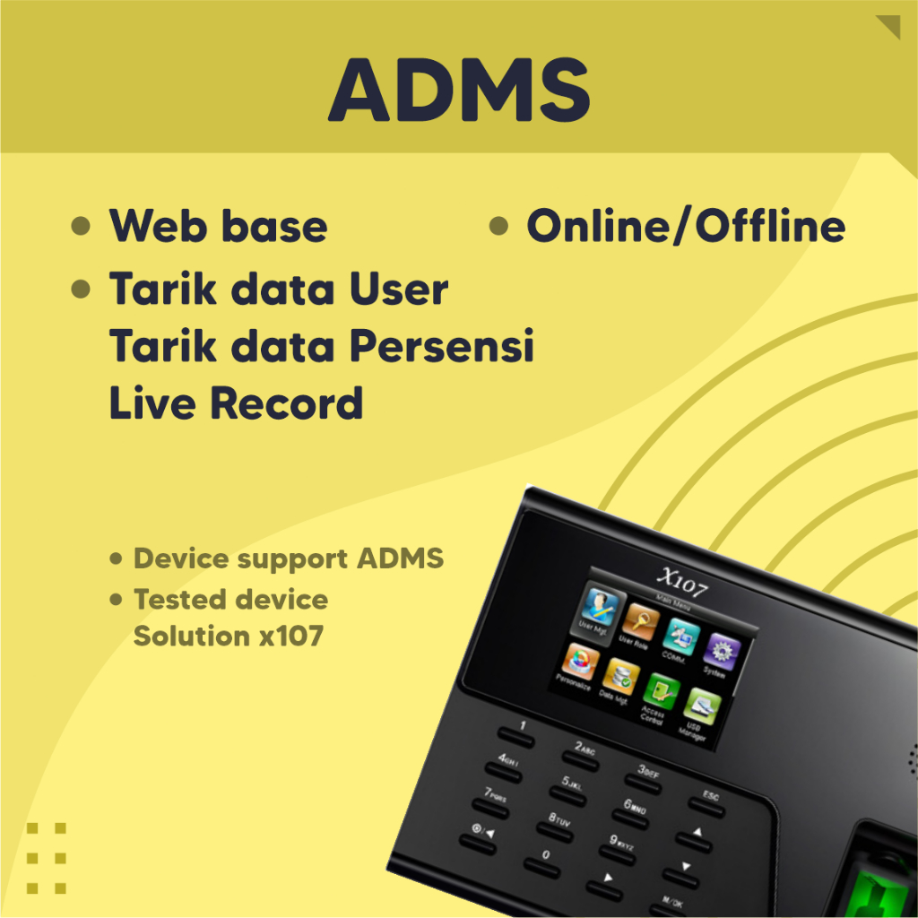 Jual Web based app (ADMS) Finger Print Solution/ZKteco - Sistem manajemen presensi pegawai ...
