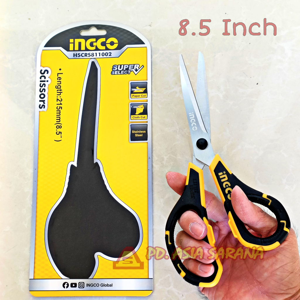 Jual Gunting Stainless Steel 8,5" Inch INGCO HSCRS811002 Scissors ...