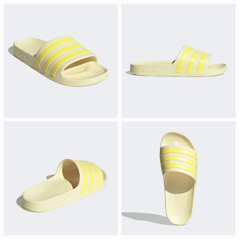 Jual SALEEE 100% Original Adidas Adilette Aqua Slides Yellow Sandals ...