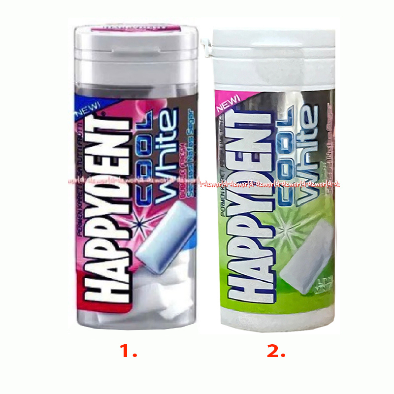 Jual Happydent Cool White Tutti Frutti 28gr Permen Karet Botol Rasa ...