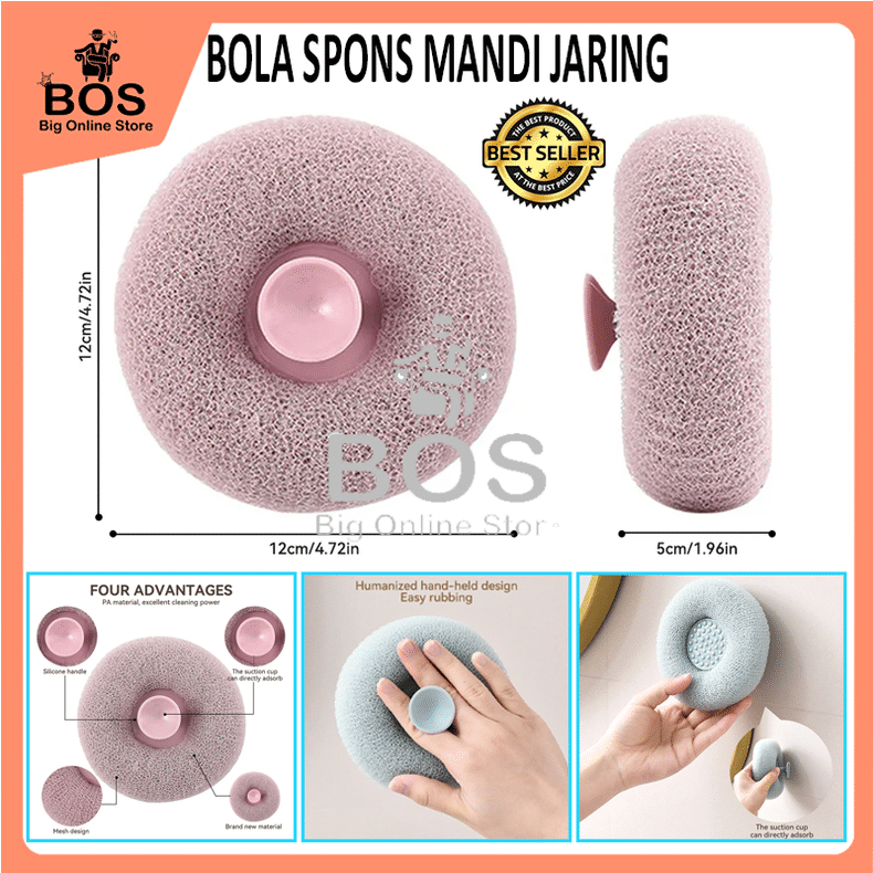 Jual BOS - Spons Bola Mandi Jaring Pembersih Daki / Bath Ball / Body ...