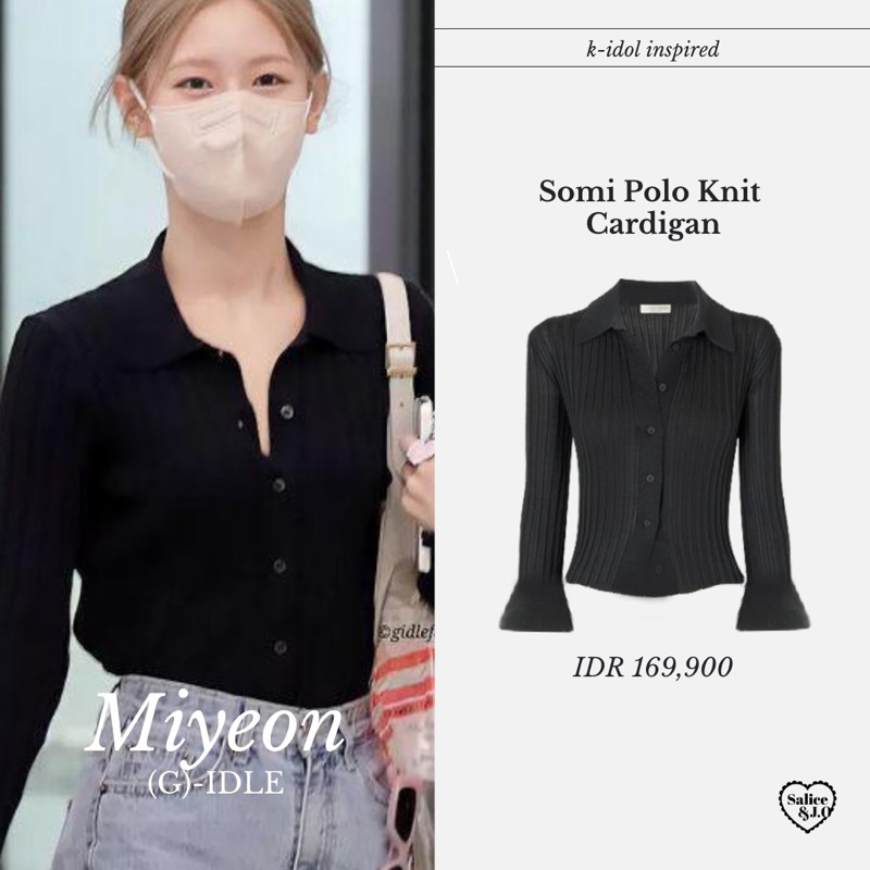 Jual SALICE.JO- SOMI Polo Collar Knit Top | Shopee Indonesia