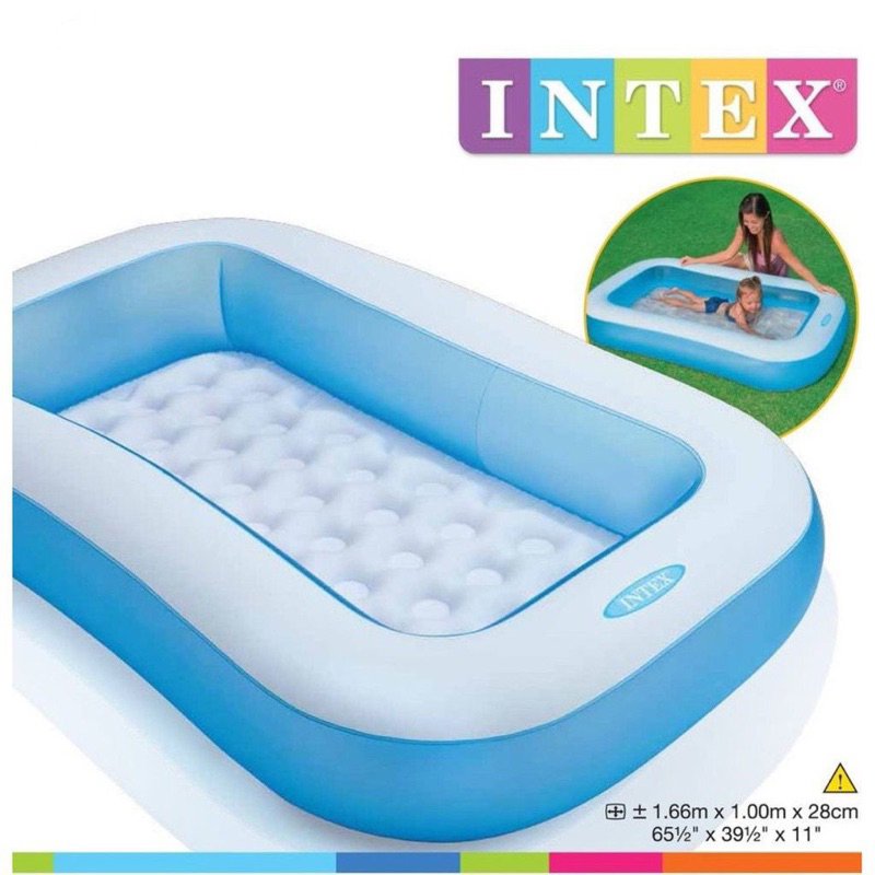 Jual INTEX Kolam Renang Rectangular Baby Pool 57403 / Kolam Renang ...