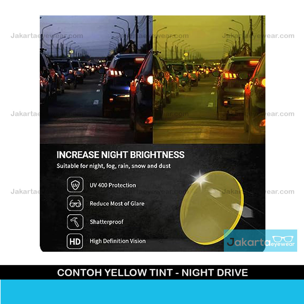 Jual Lensa Plastik Minus Night Drive Night Driving Yellow Tint Night ...
