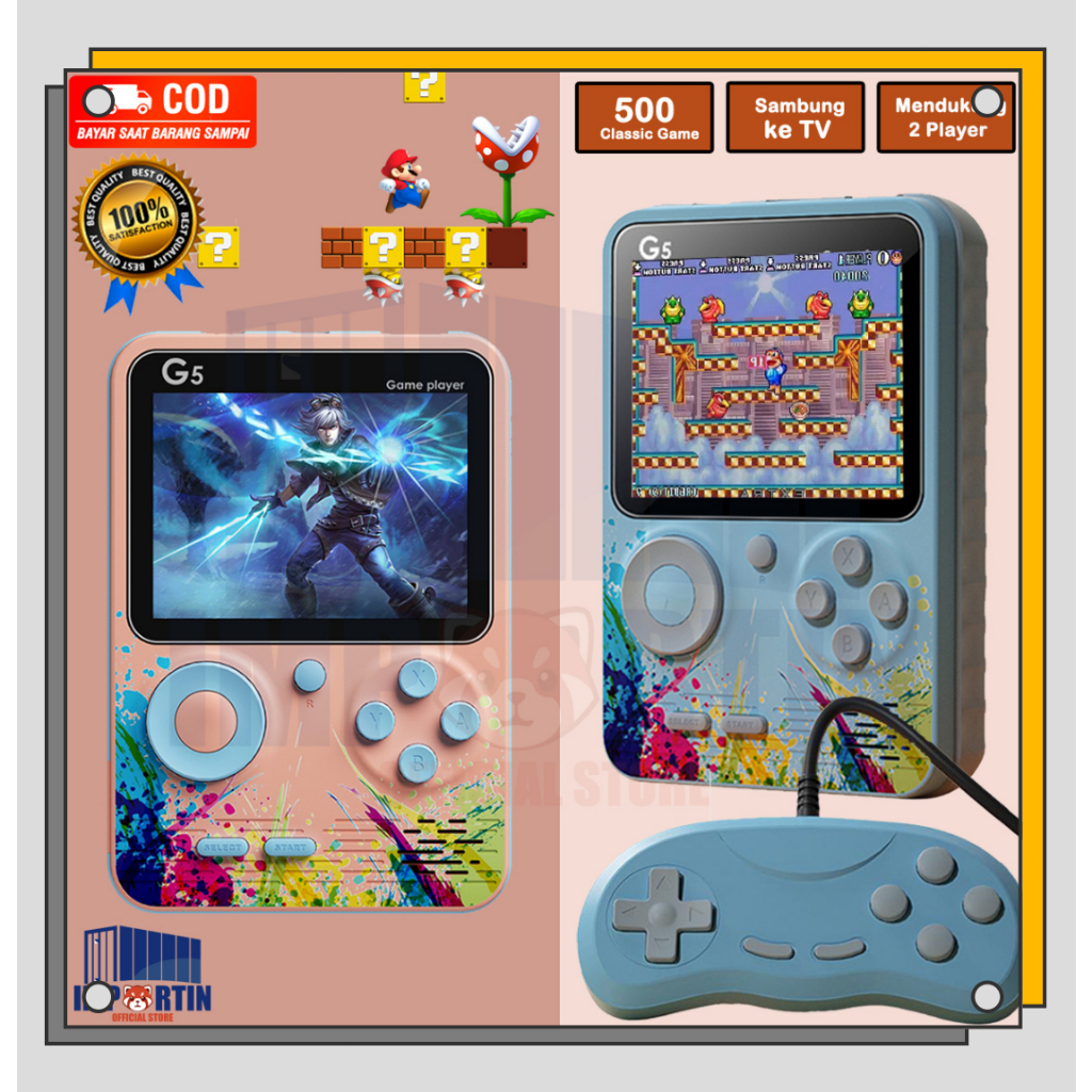 Jual Gameboy Game Bot Retro 500 in 1 Games Mini Portabel SUPRIME Red ...