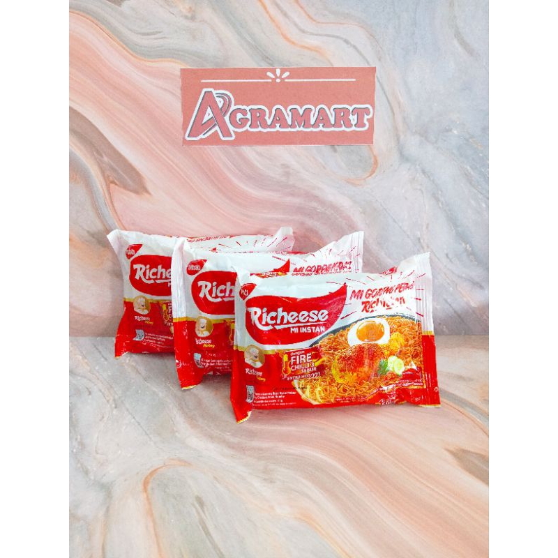 Jual NABATI RICHEESE MIE GORENG RASA AYAM PEDAS 77GR MIE INSTAN ...