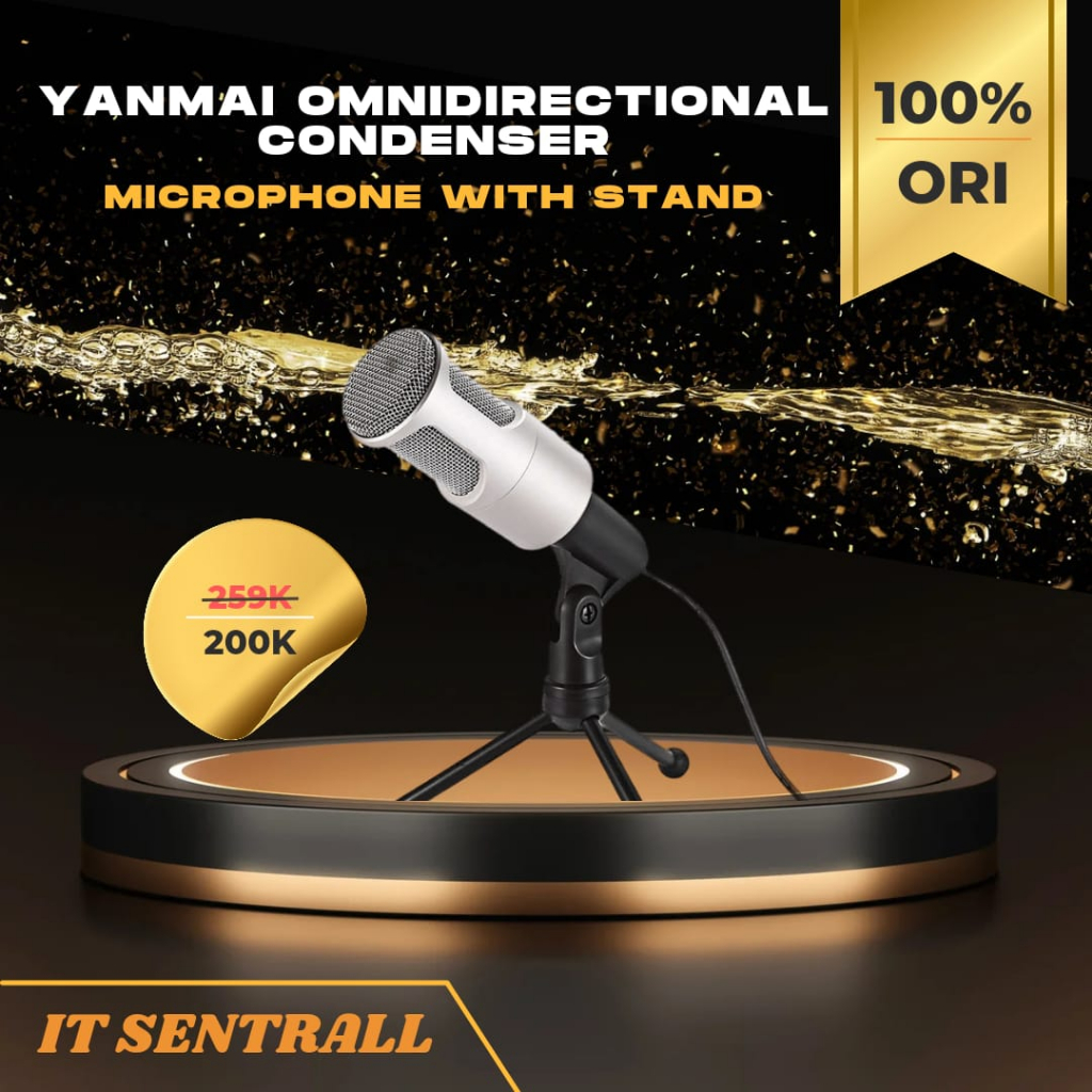 Jual Yanmai Omnidirectional Condenser Microphone with Stand - SF-960B ...