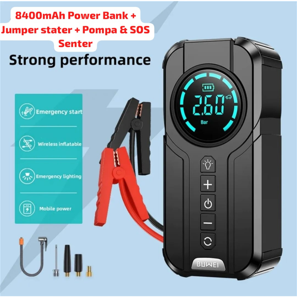 Jual Power Bank Jumper Aki Jump Stater Pompa SOS light 5In1 YX-1920 ...