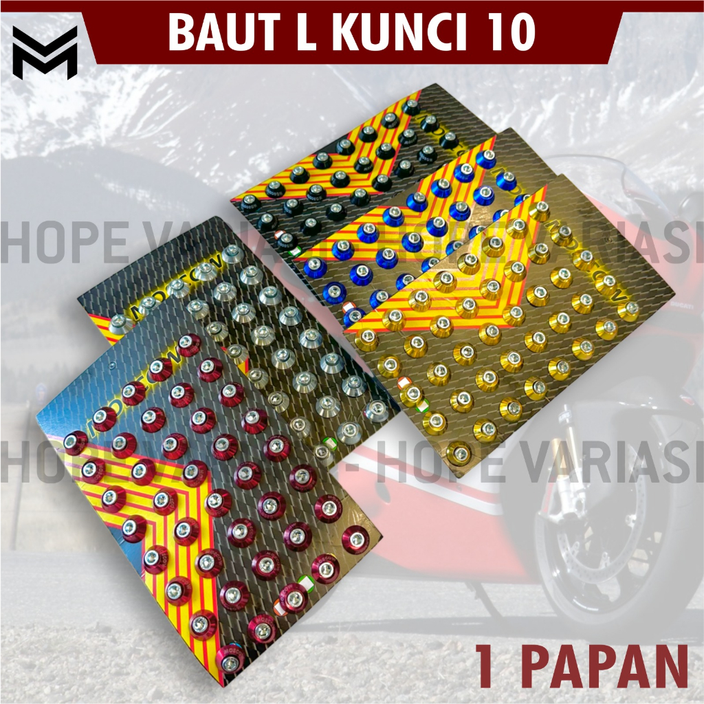 Jual BAUT L 10 POSH 6MM / BAUT KERUCUT 6 MM SET RING + MONEL CNC / baut ...