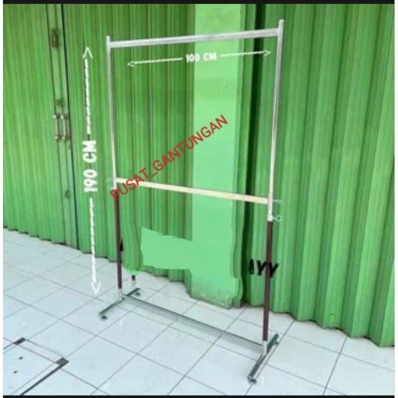 Jual GAWANG BAJU BESI 2 TINGKAT /GANTUNGAN BAJU | Shopee Indonesia