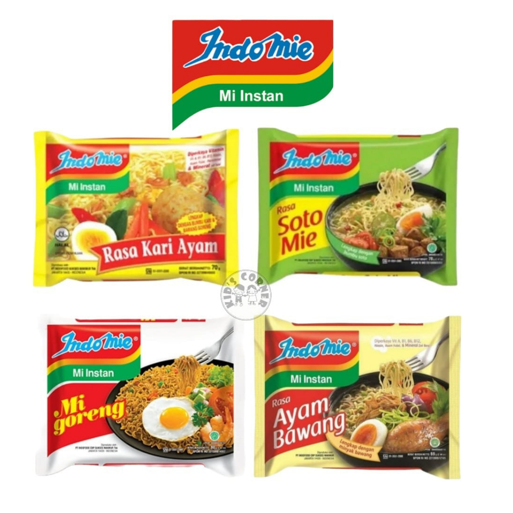 Jual Indomie Mi Instan Rasa Mi Goreng/ Soto Mie/ Kari Ayam/ Ayam Bawang ...
