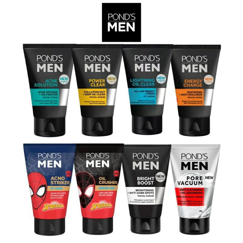 Jual Ponds Men Facial Foam Anti Acne | Energy Charge | Power Clear ...