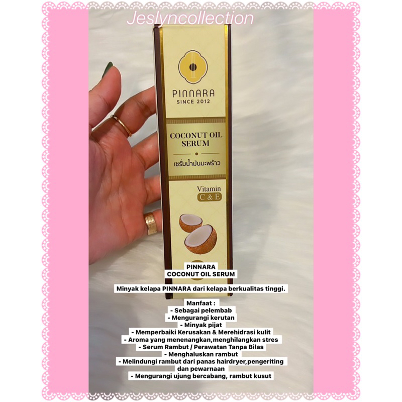 Jual PINNARA COCONUT OIL SERUM ORIGINAL THAILAND/PINARA OIL/MINYAK ...