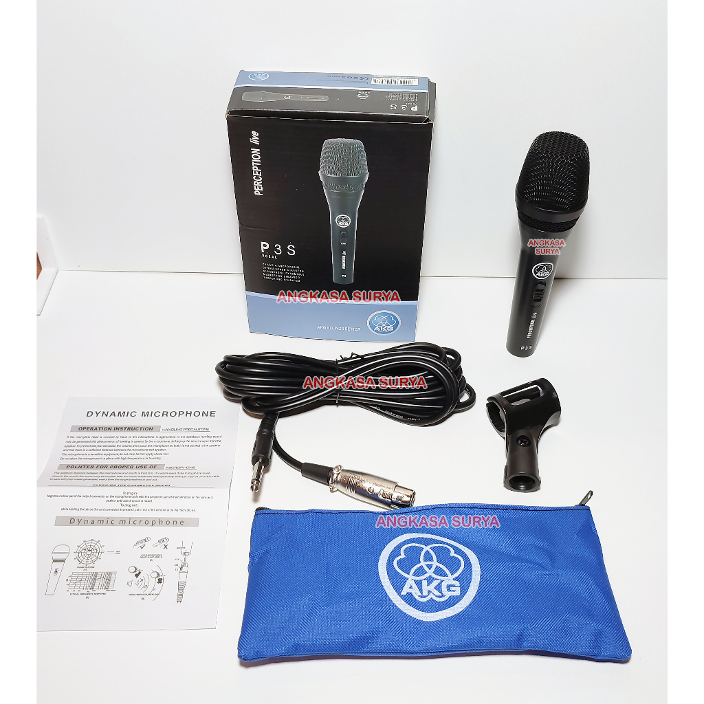Jual Mic Kabel AKG P3S Vocal AKG P3 S Ada Switch on off | Shopee Indonesia