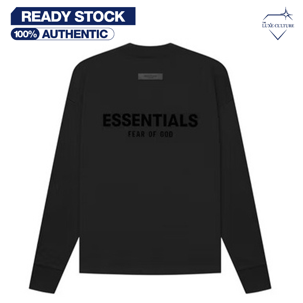 Jual FOG Essentials Velvet Small Logo Black Long Sleeve / Hoodie ...