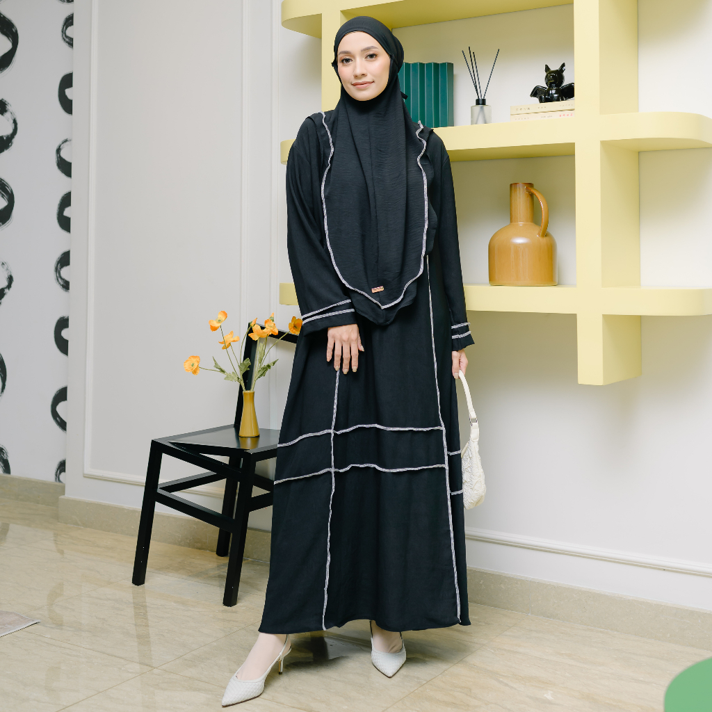 Jual Lozy Hijab - Khansa Abaya Set (Gamis Umroh Haji Abaya Set Kerudung) | Shopee Indonesia