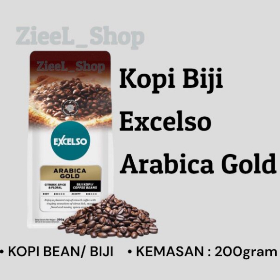 Jual Kopi Biji Excelso Arabica Gold 200g | Shopee Indonesia