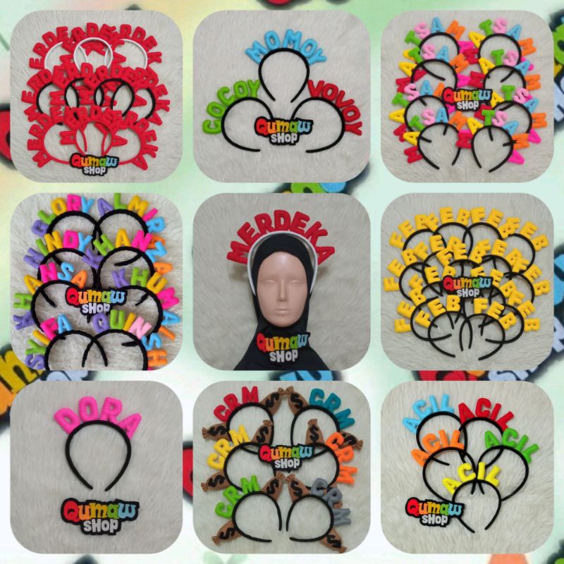 Jual bando nama, bando huruf, bando angka | Shopee Indonesia