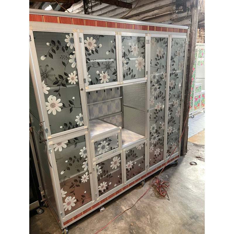 Jual Lemari Rak Piring Keramik 5 Pintu Jumbo | Shopee Indonesia