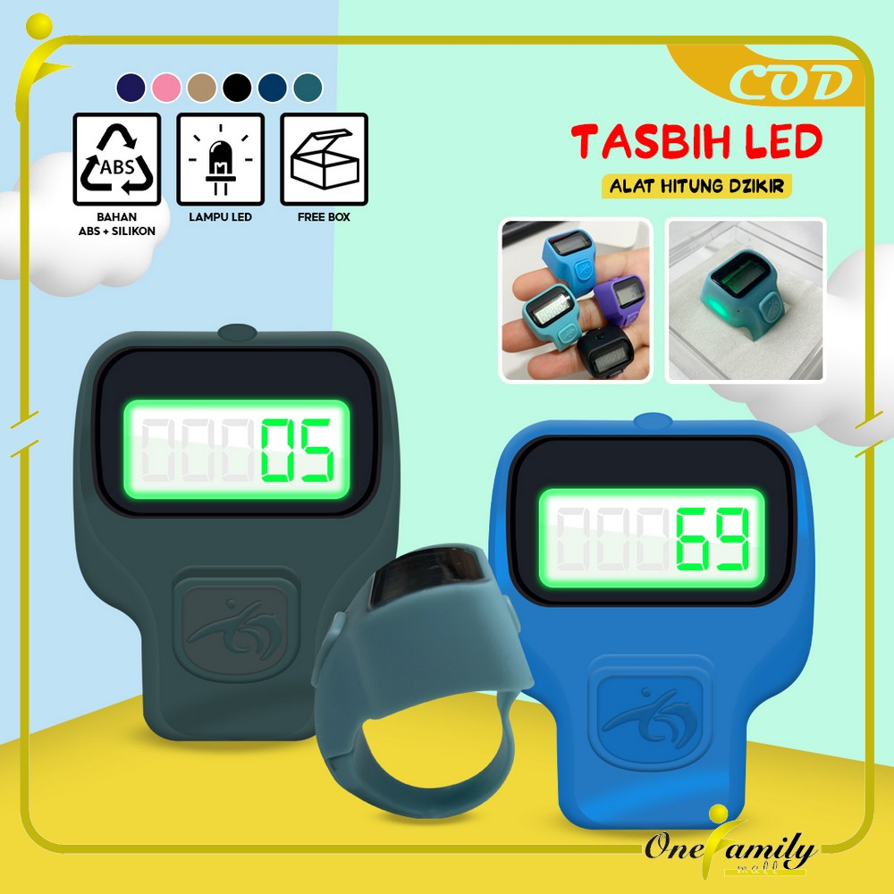 Jual ONE-C937 Cincin Tasbih Digital Led Mini Alat Penghitung Dzikir ...