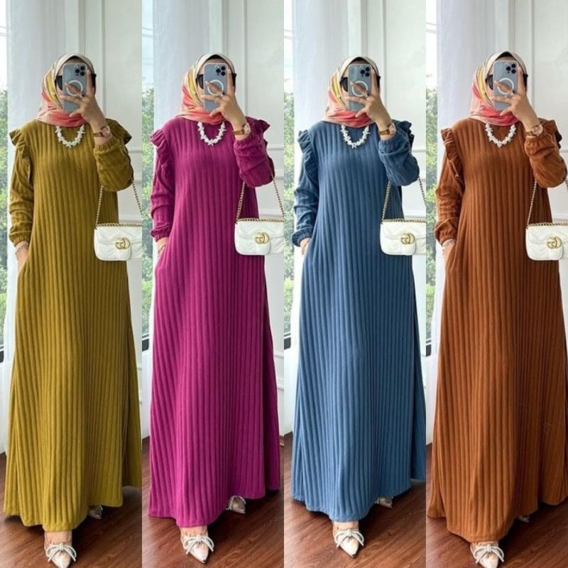 Jual Gamis KNIT Premium Casual Kode KN01 | Shopee Indonesia
