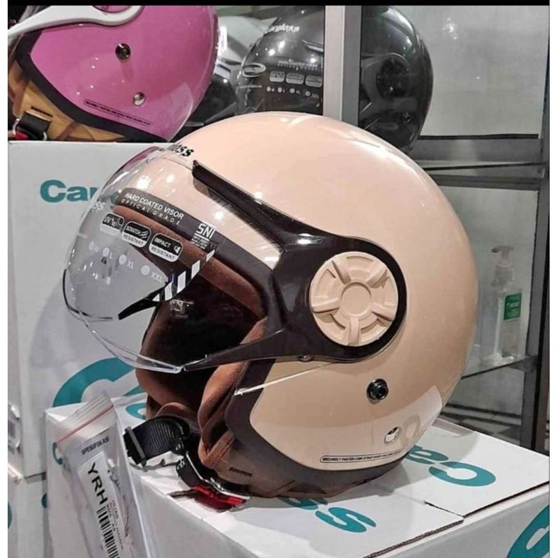 Jual Helm Cargloss Hijab Cream | Shopee Indonesia