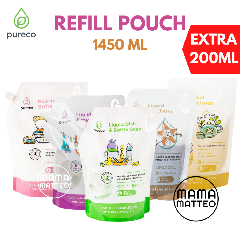 Jual Pureco Liquid Detergent Detergen / Dish Bottle Soap / Softener 1450ml / Sabun Handsoap ...