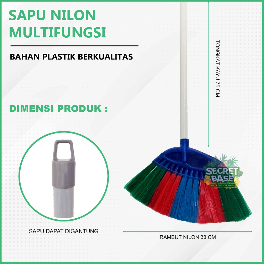 Jual SAPU NILON - Sapu Lantai / Sapu Senar / Floor Broom Warna Warni ...