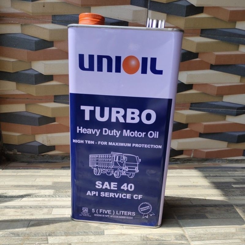 Jual Oli Unioil Turbo 5 Liter Diesel SAE 40 | Shopee Indonesia