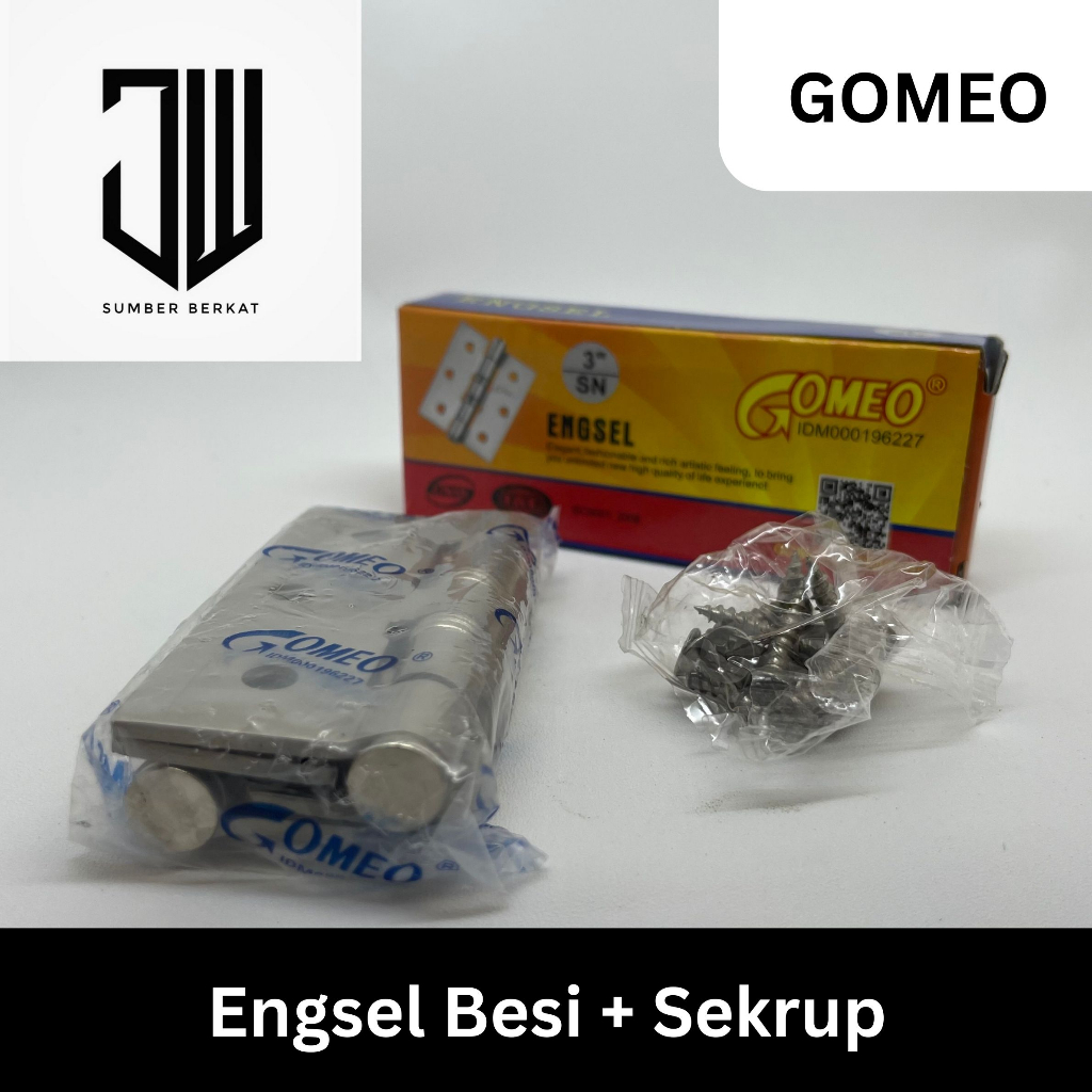 Jual Engsel Besi GOMEO 3” SN + Sekrup 6 SET | Shopee Indonesia