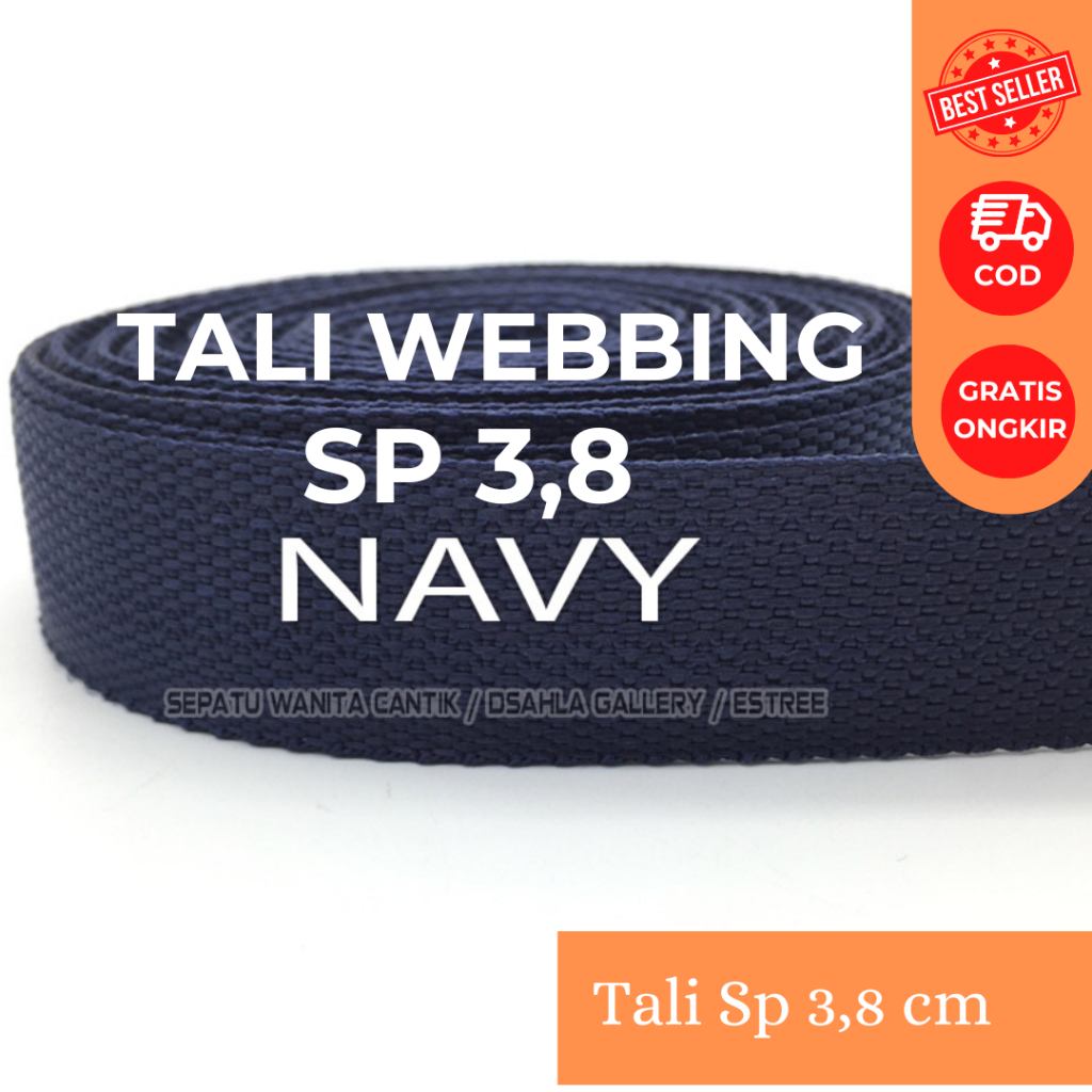 Jual Tali Webbing Sling Strap Lebar 3.8 cm Tebal 1mm untuk Tali Tas ...