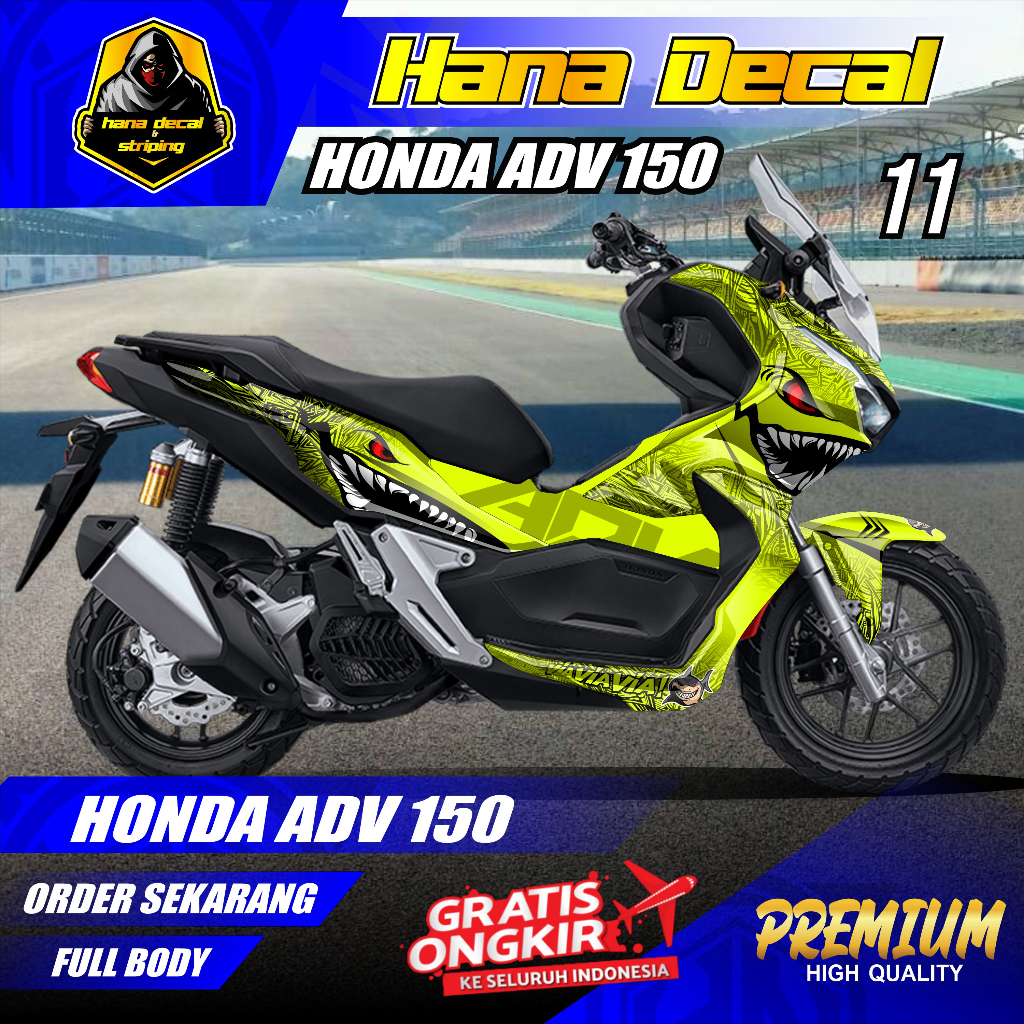 Jual decal sticker honda adv 150 dekal stiker striping adv full body ...