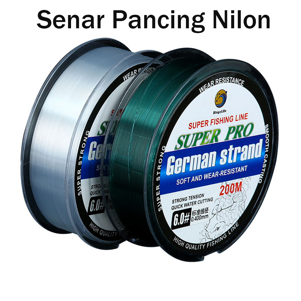 Jual Senar Pancing Jerman Line Fishing Line 200m Nylon Line Set ...